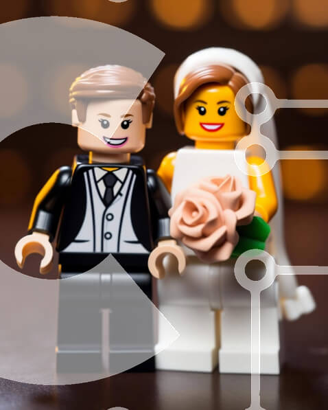 Lego Bride and Groom in Traditional Wedding Attire stock photo ...
