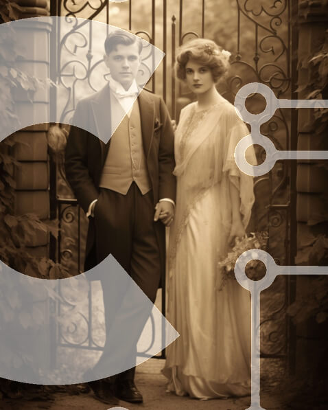 Engaged or Just Married Couple in Love stock photo | Creative Fabrica