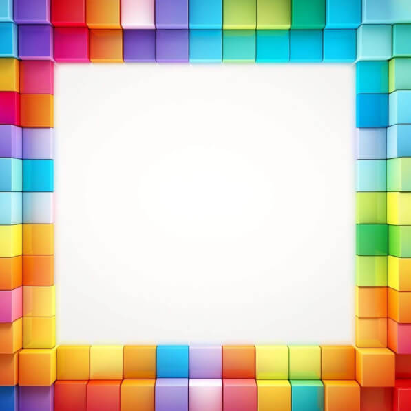 Download Colorful Cubes Frame on White Background Backgrounds Online ...