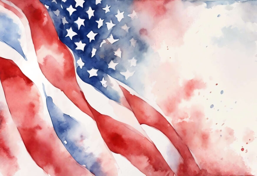 Download American Flag Watercolor Painting for 4th of July and ...