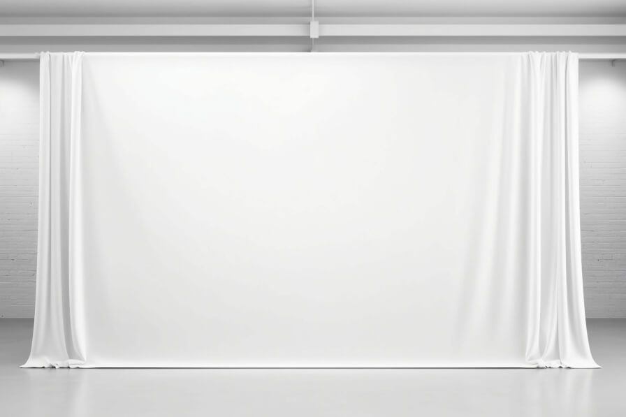 Download Blank White Curtain Backdrop for Photoshoots and Presentations ...