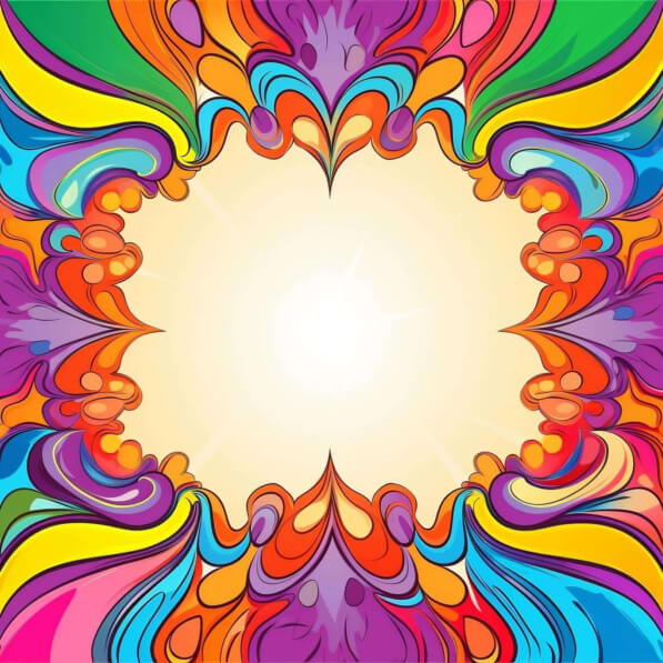 Download Colorful Abstract Swirls Background with Circular Frame ...