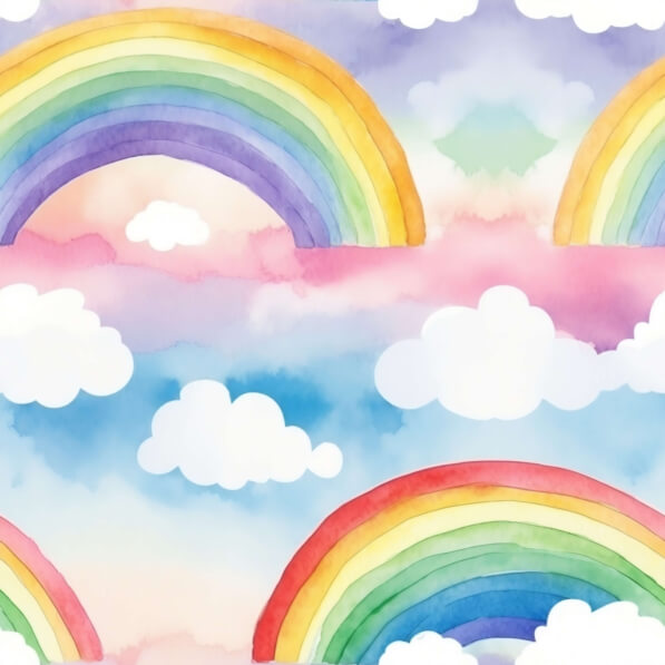Download Colorful Rainbow and Clouds Seamless Pattern Patterns Online ...