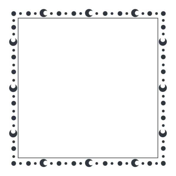 Download Vector Square Frame with Crescent Moon and Stars Frames Online ...