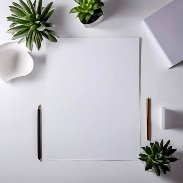 Download Office Desk with Business Supplies and Plants Mockups Online ...