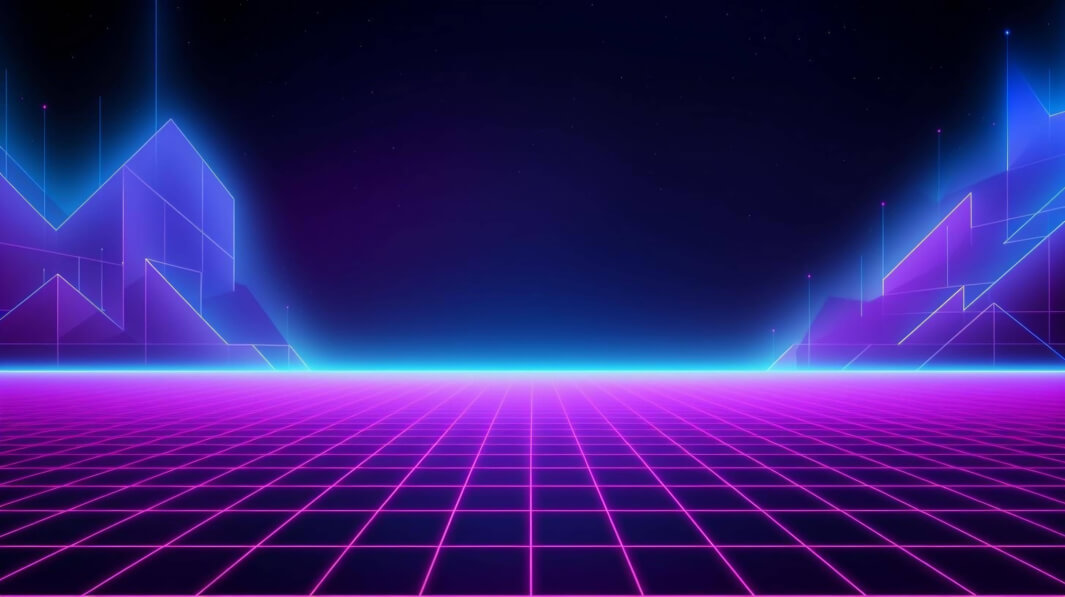 Download 80s Retro Neon Background with Geometric Shapes Backgrounds ...