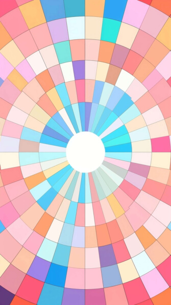 Download Colorful Circular Background with Brightly Colored Squares ...