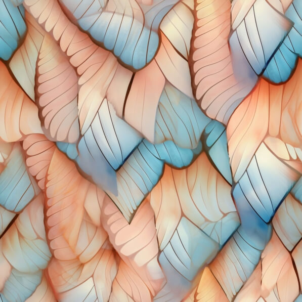 Download Seamless Butterfly Wing Pattern in Blue, Pink, and Orange ...