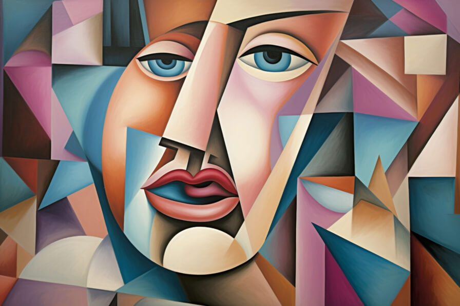 Download Abstract Geometric Painting of Woman's Face Backgrounds Online ...