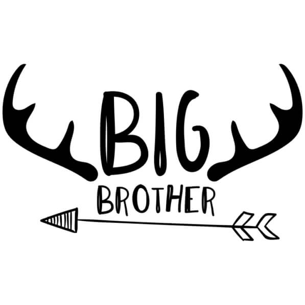 Download Big Brother Antlers and Text Quotes Online - Creative Fabrica