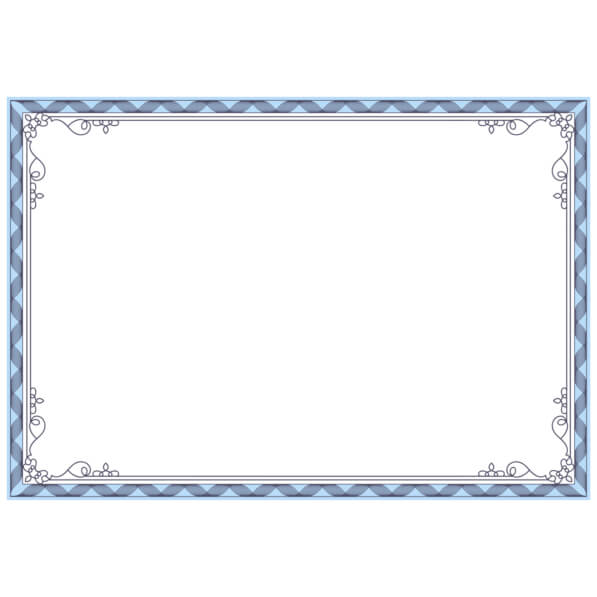 Download Blue and White Certificate Frame with Ornate Border Frames ...