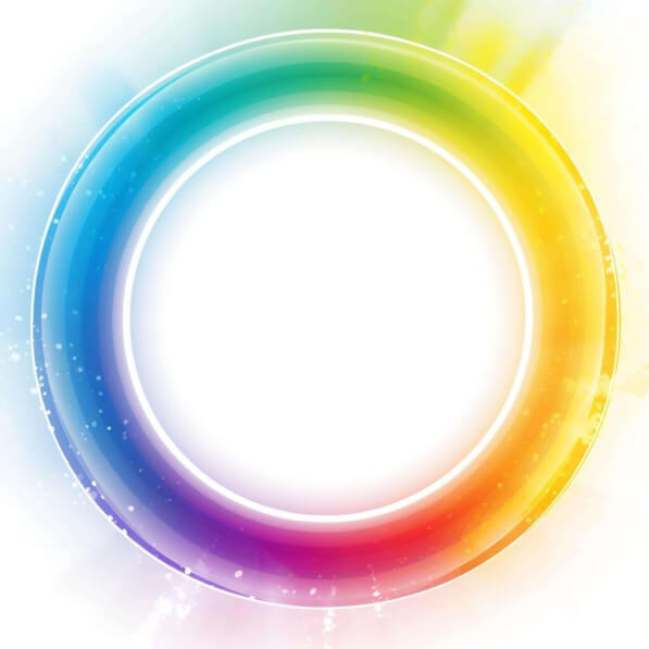 Download Colorful Rainbow Circle with Rays of Light Abstract Background ...