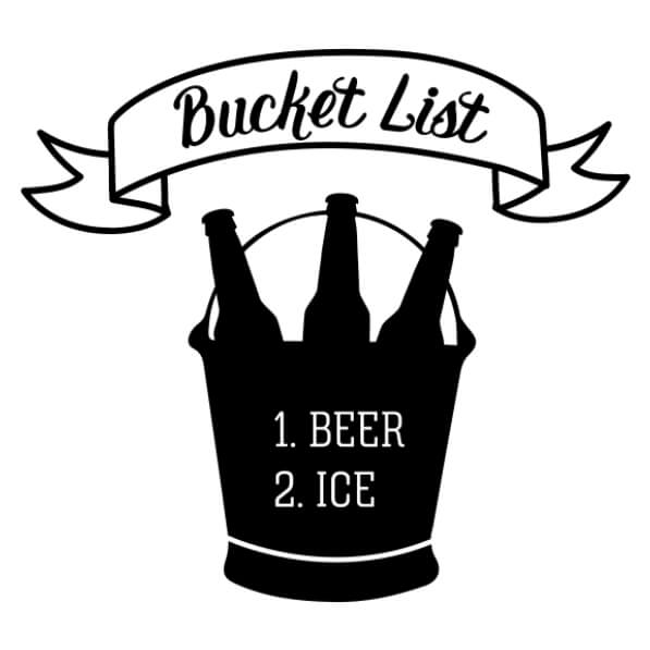 Download Bucket of Beer with Ice Cubes and Bucket List Concept Quotes ...
