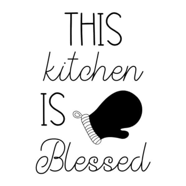 Download Black and White Kitchen Print with Happy Kitchen Day and Love ...