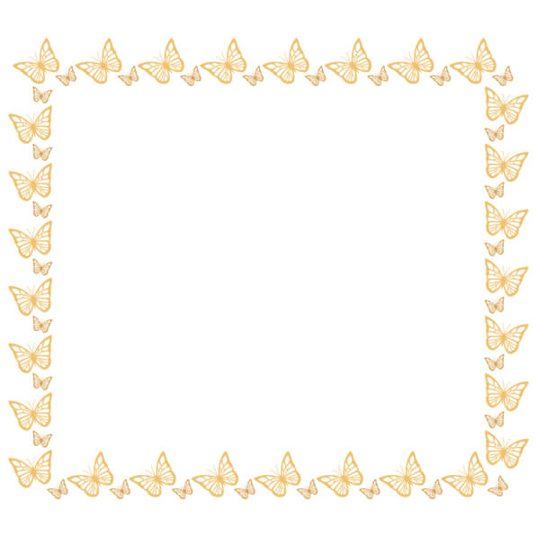 Download Square Frame Decorated with Yellow Butterflies Frames Online ...