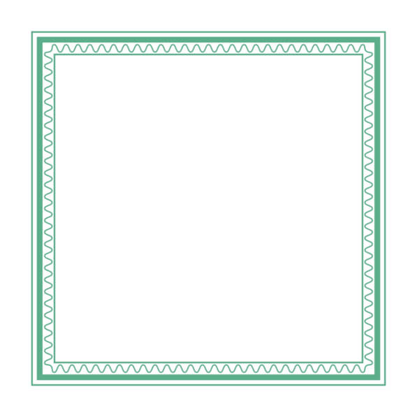 Download Green Square Frame with Ornate Border on White Background ...
