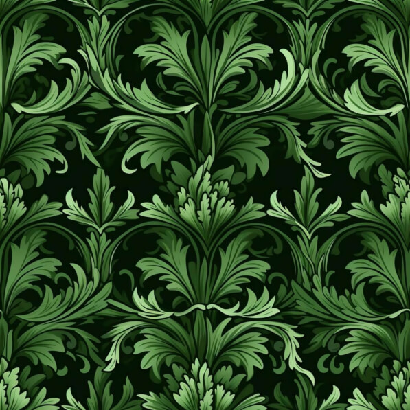 Download Seamless Green Leaves and Vines Pattern Patterns Online ...