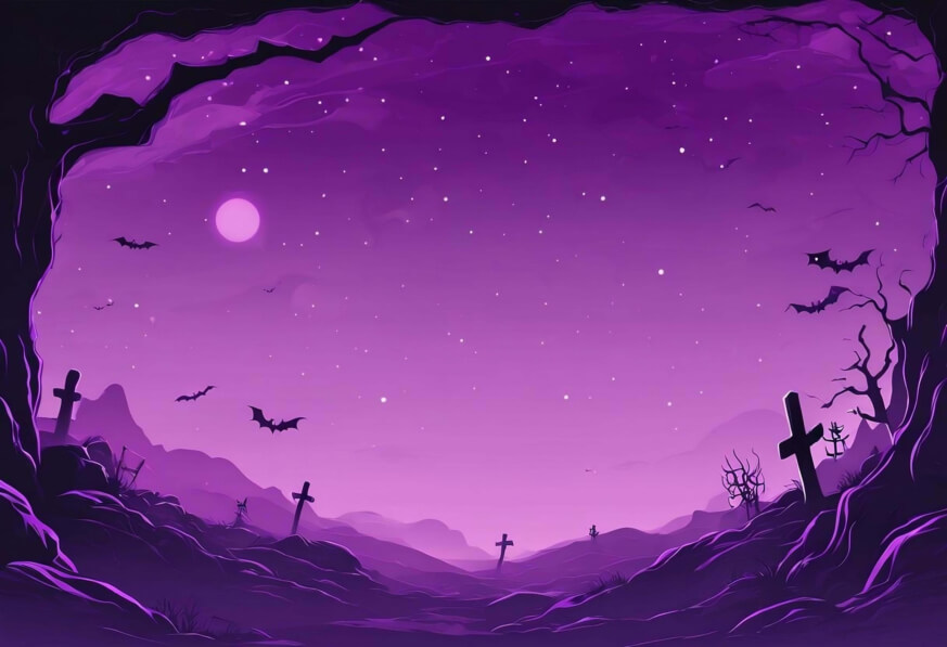 Download Spooky Halloween Scene with Moonlit Skies and Bats Backgrounds ...