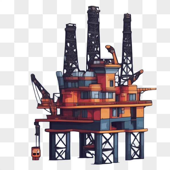 Cartoon Offshore Oil Rig Illustration Cartoons online herunterladen ...