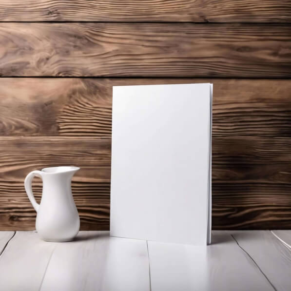 Download White Pitcher and Blank Paper for Menu or Print Mockups Online ...