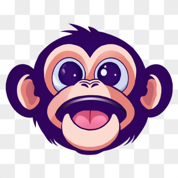 Descarga Personaje de Mono Morado de Estilo de Dibujos Animados ...