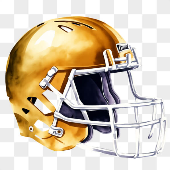 Download Unique Gold Football Helmet Artwork PNG Online - Creative Fabrica