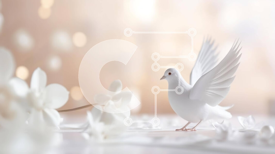 Download White Dove Symbolizing Peace and Serenity with Flowers ...