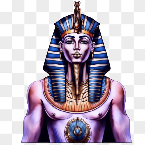 Descarga Faraón egipcio con tocado azul y dorado PNGs En Línea ...