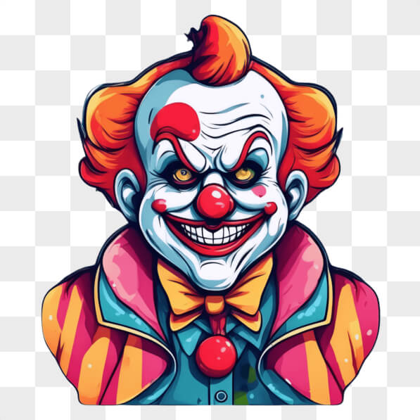 Download Cartoon Clown with Colorful Hair and Red Nose Cartoons Online ...