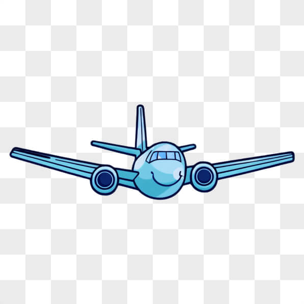 Download Airplane with Smiling Face Illustration Cartoons Online ...