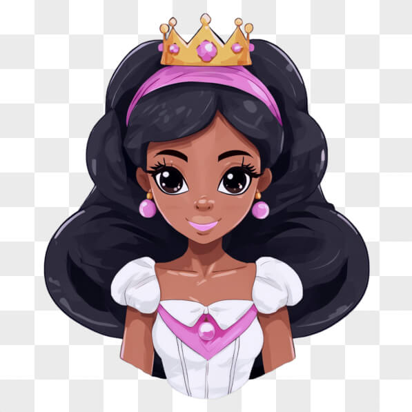 Download The Princess and the Frog - Animated Black Princess with Tiara ...