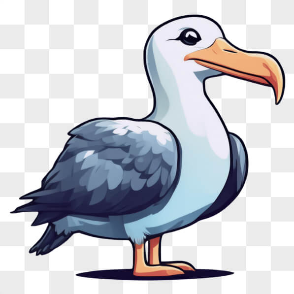 Download Cartoon Seagull with Open Beak Cartoons Online - Creative Fabrica