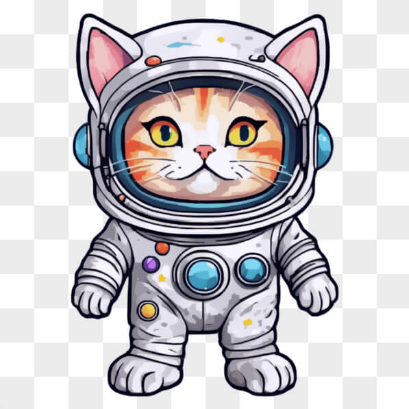 Download Cartoon Cat Astronaut in Space Suit Cartoons Online - Creative ...