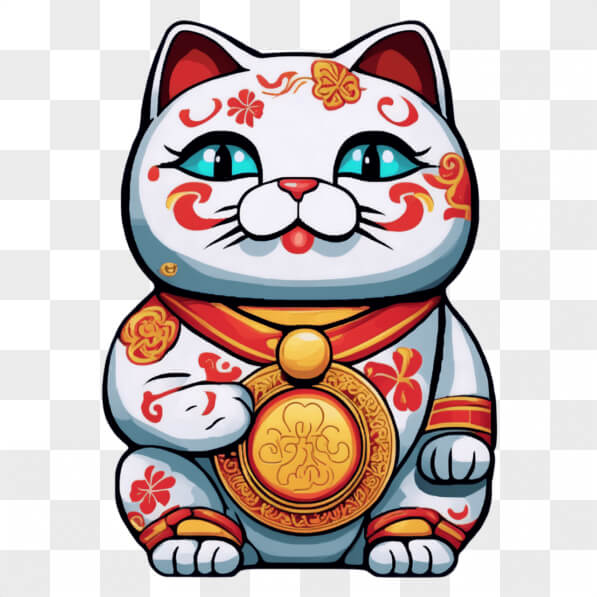 Download Chinese Zodiac Cat Bringing Good Luck and Prosperity Cartoons ...