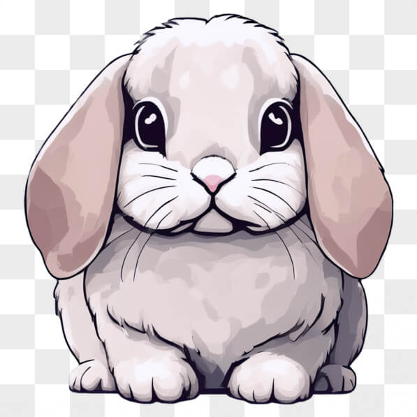 Download Curious White Bunny Sitting Down Cartoons Online - Creative ...