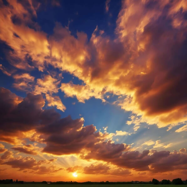 Download Beautiful Sunset with Colorful Clouds and Birds Backgrounds ...