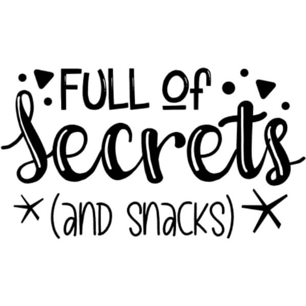 Download Black and White Personalized Gift Tags with Secrets and Snacks ...