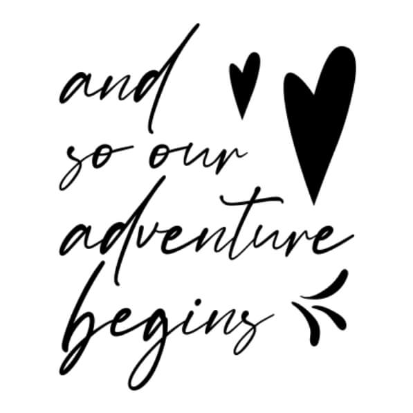 Download Cursive Handwriting Wall Art - 'And our adventure begins ...
