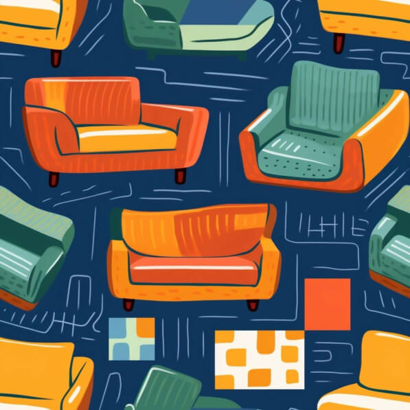 Download Colorful Sofas and Chairs Seamless Pattern Patterns Online ...