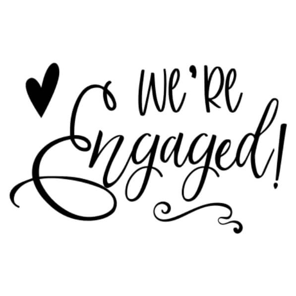 Download Engagement Announcement in Cursive Black and White Quotes ...