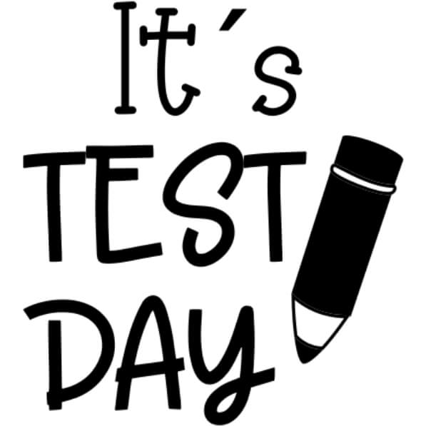 Download Educational Poster with Pencil and Test Day Message Quotes ...