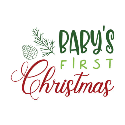 Download Baby’s First Christmas Sign with Footprints and Snowflakes ...