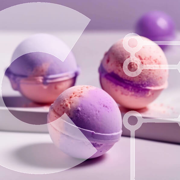 Luxurious Pink and Purple Bath Bombs for Indulgent Spa Experience stock ...