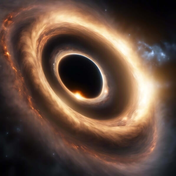 Download Rotating Black Hole in Space - Artist's Rendering Backgrounds ...