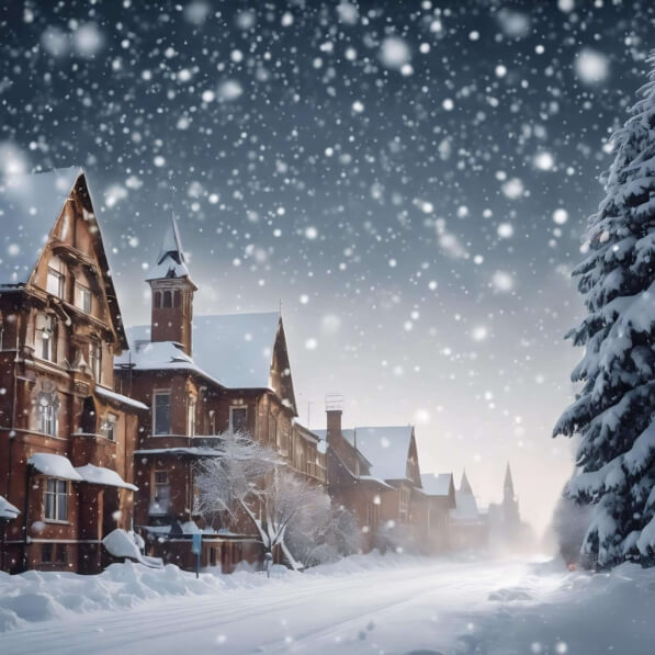 Download Snow-Covered Street in Winter Season Backgrounds Online ...