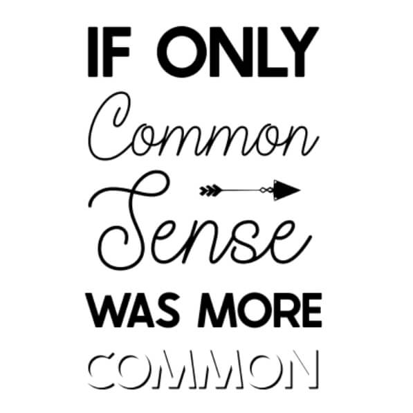 Download Black and White Common Sense Poster with Arrow Quotes Online ...