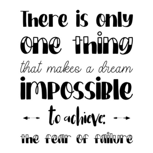 Download Fear of Failure Inspirational Quote Art Print Quotes Online ...