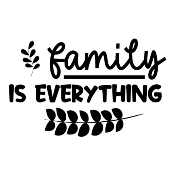 Download Family Is Everything Black and White Wall Decal Quotes Online ...