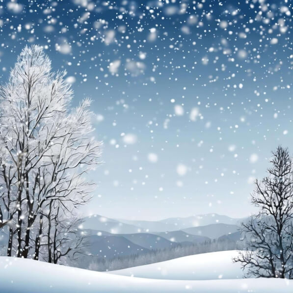 Download Winter Landscape with Falling Snow Backgrounds Online ...