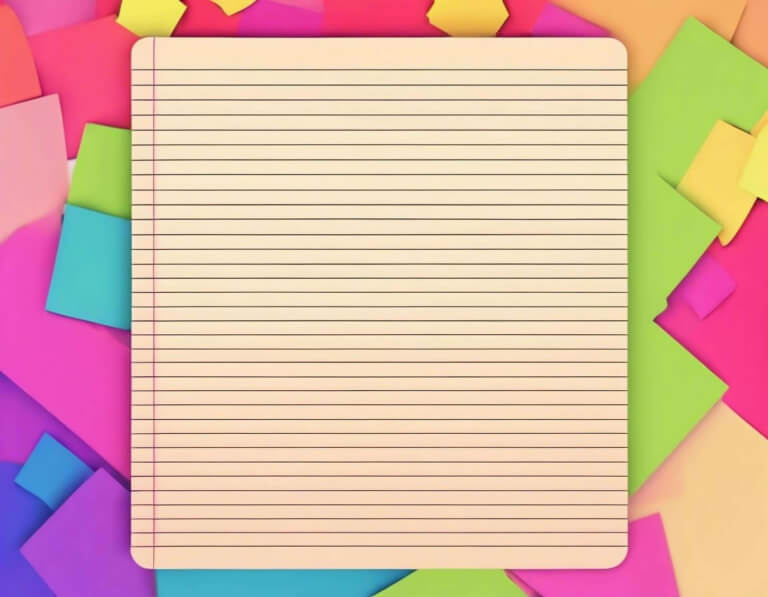 Descarga Fondo Colorido con Bloc de Notas y Trozos de Papel Fondos En ...